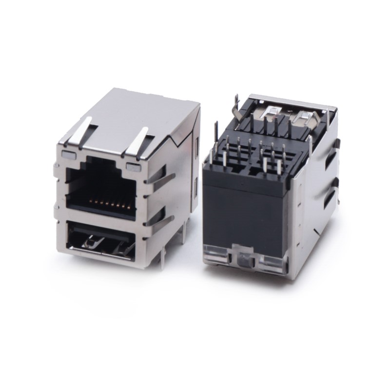 RJ45+USB2.0 R/A－COMBO TYPE SERIES－CONNECTOR－SUN JET－Wire and Cable ...
